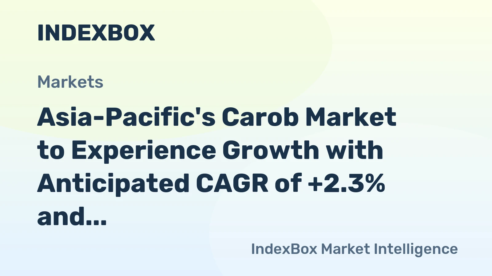 Asia-Pacific's Carob Market to Experience Growth with Anticipated CAGR of +2.3% and Reach 4.3K Tons by 2035