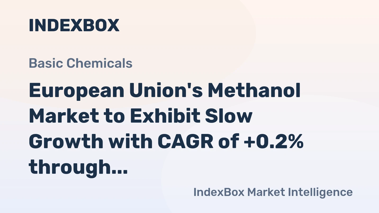 European Union's Methanol Market to Exhibit Slow Growth with CAGR of +0.2% through 2035