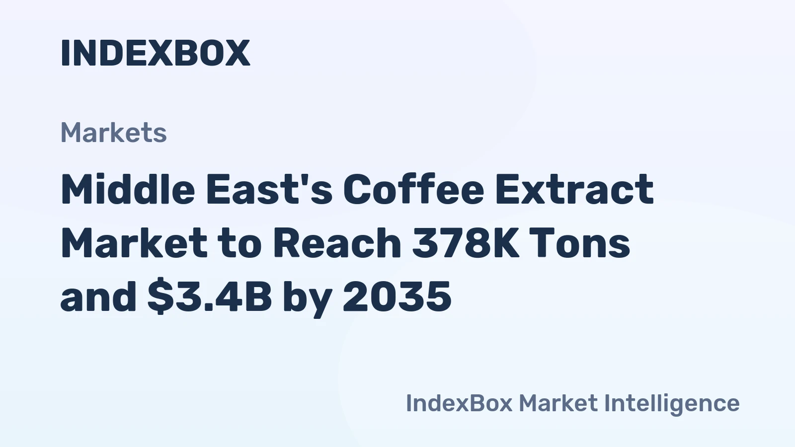 Middle East's Coffee Extract Market to Reach 378K Tons and $3.4B by 2035