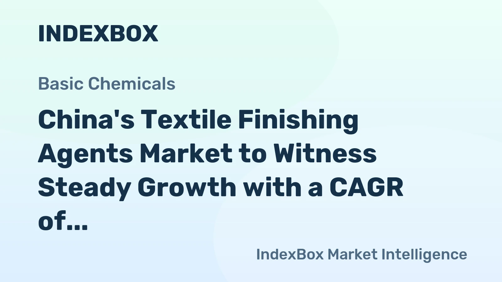 China's Textile Finishing Agents Market to Witness Steady Growth with a CAGR of +1.3% from 2024 to 2035, Reaching 2.3M Tons