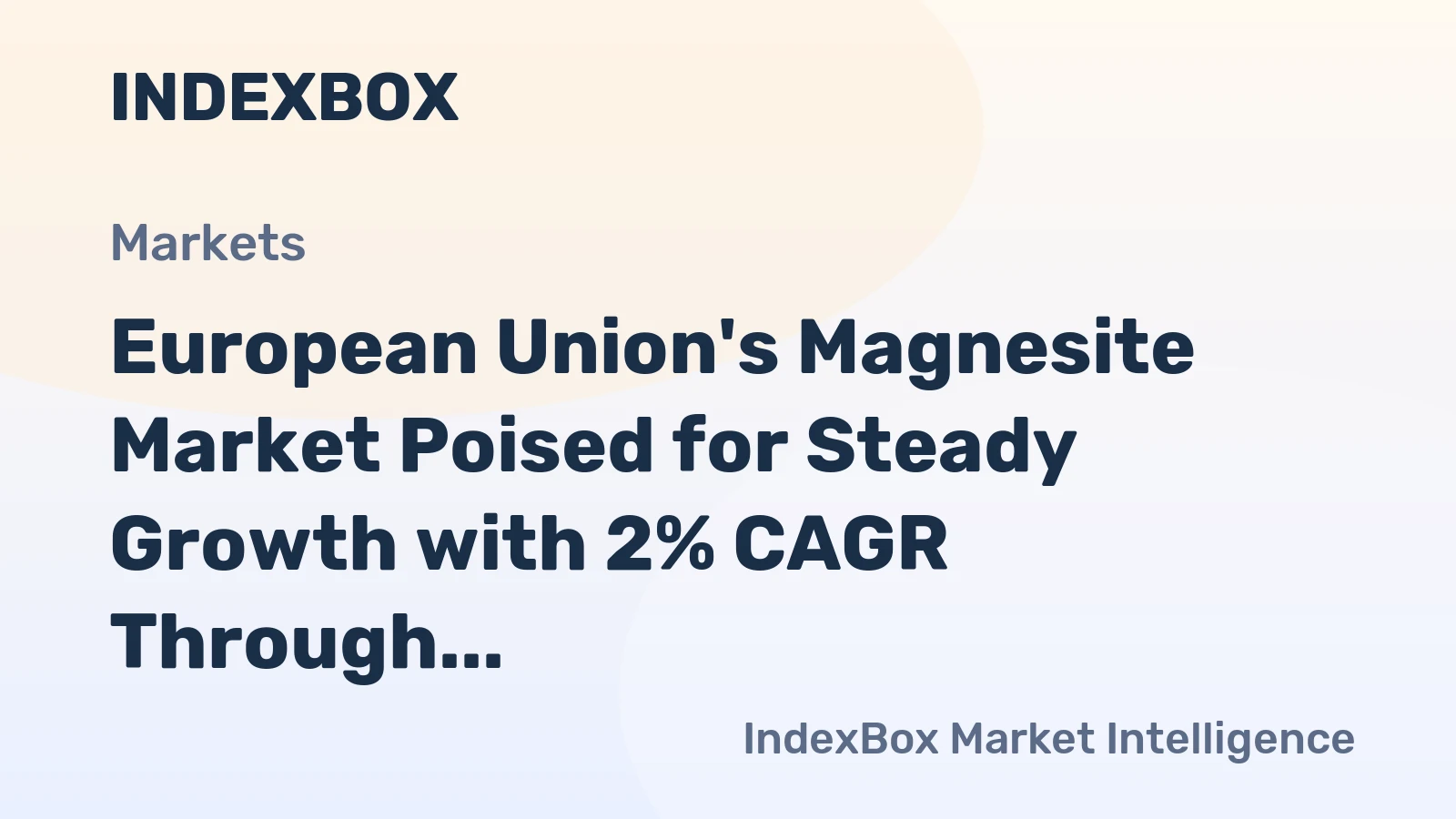 European Union's Magnesite Market Poised for Steady Growth with 2% CAGR Through 2035