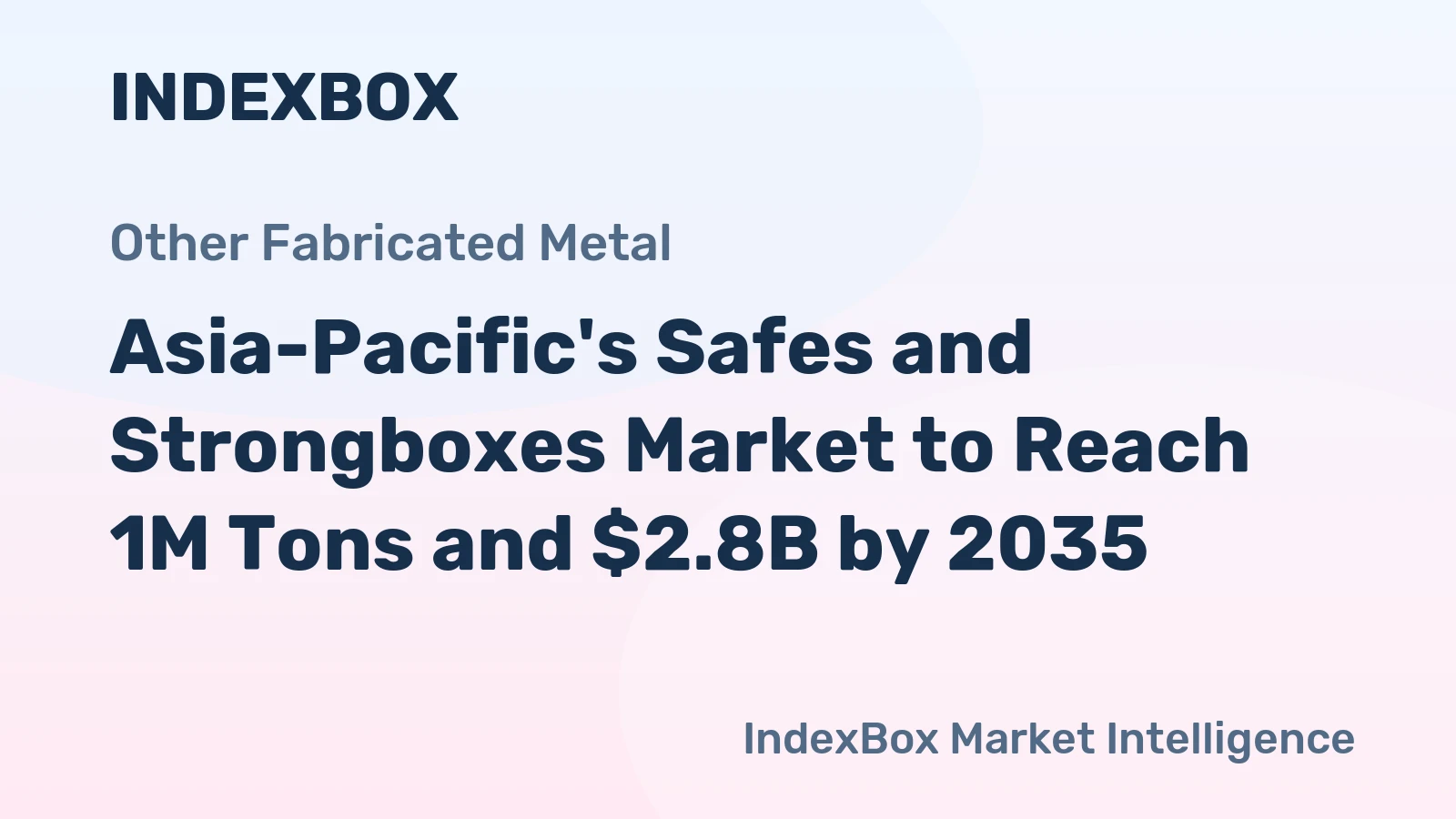 Asia-Pacific's Safes and Strongboxes Market to Reach 1M Tons and $2.8B by 2035
