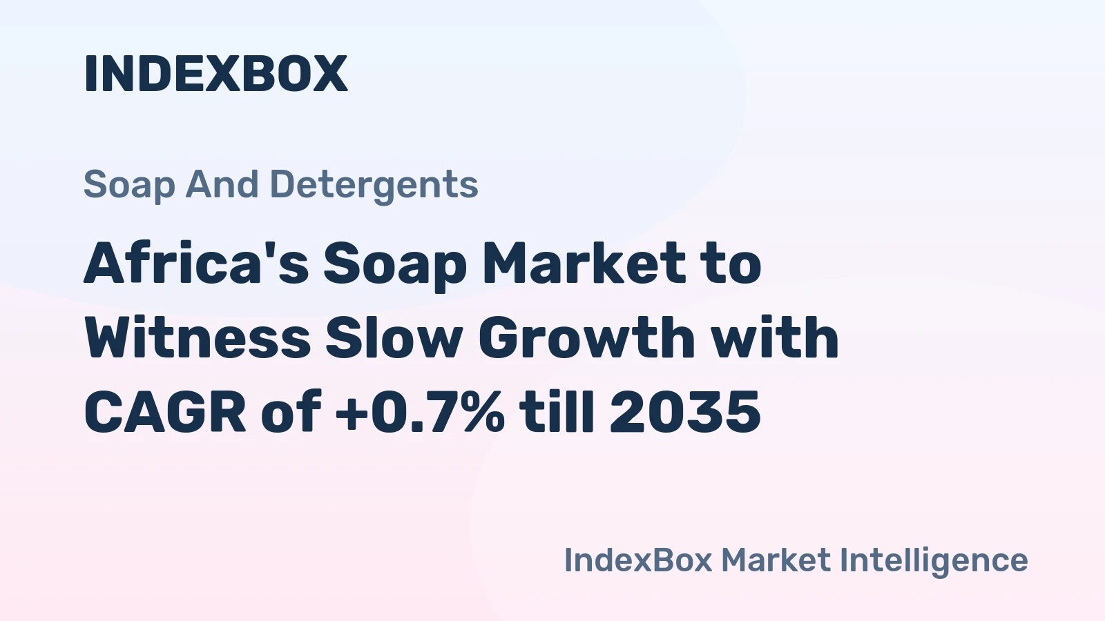 Africa's Soap Market to Witness Slow Growth with CAGR of +0.7% till 2035