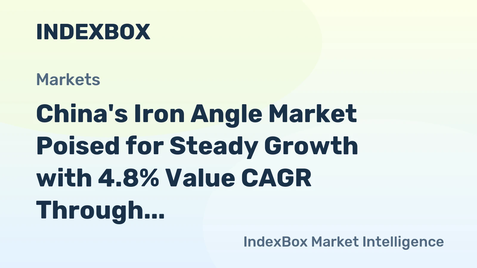 China's Iron Angle Market Poised for Steady Growth with 4.8% Value CAGR Through 2035