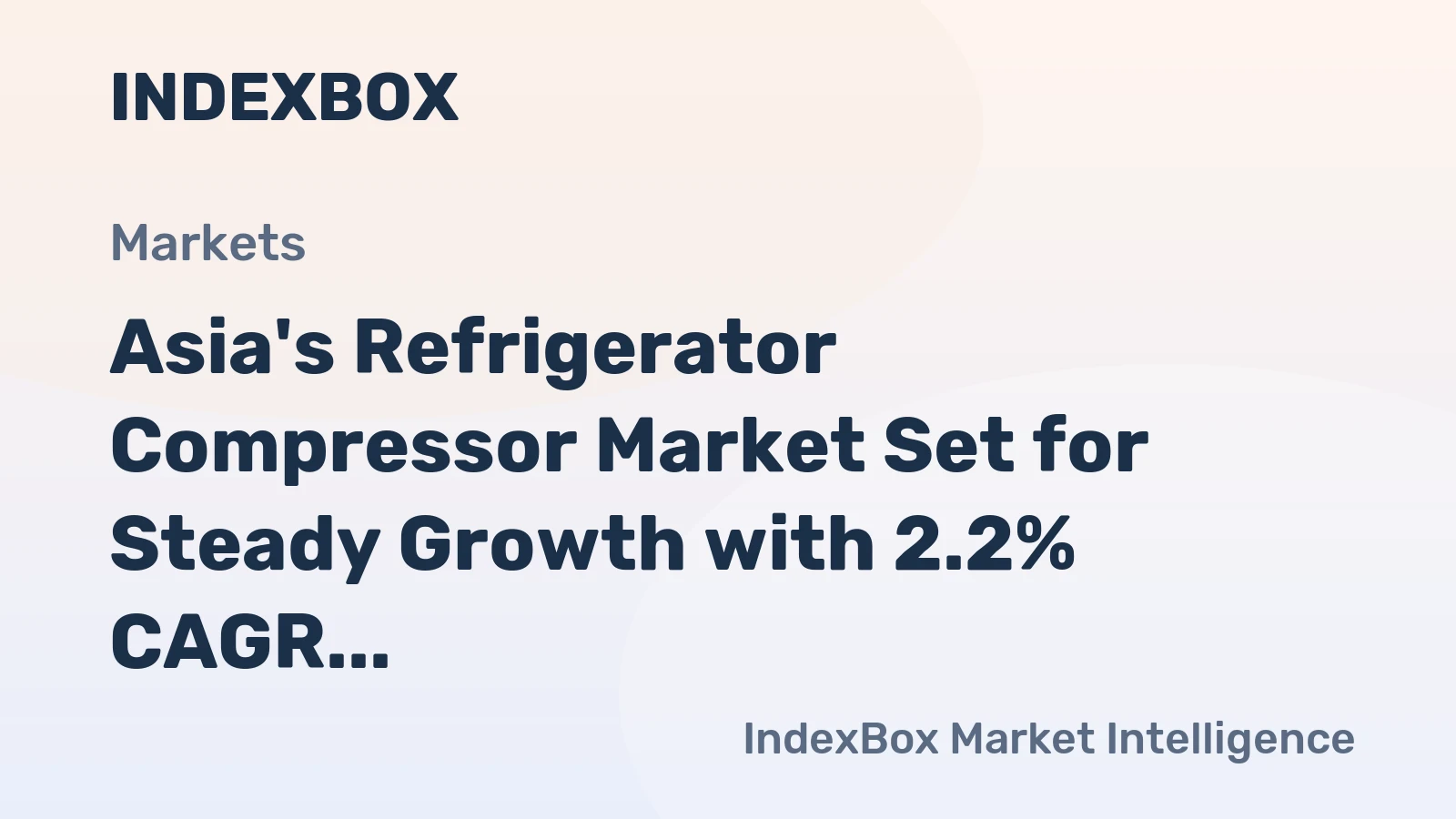 Asia's Refrigerator Compressor Market Set for Steady Growth with 2.2% CAGR in Value Through 2035