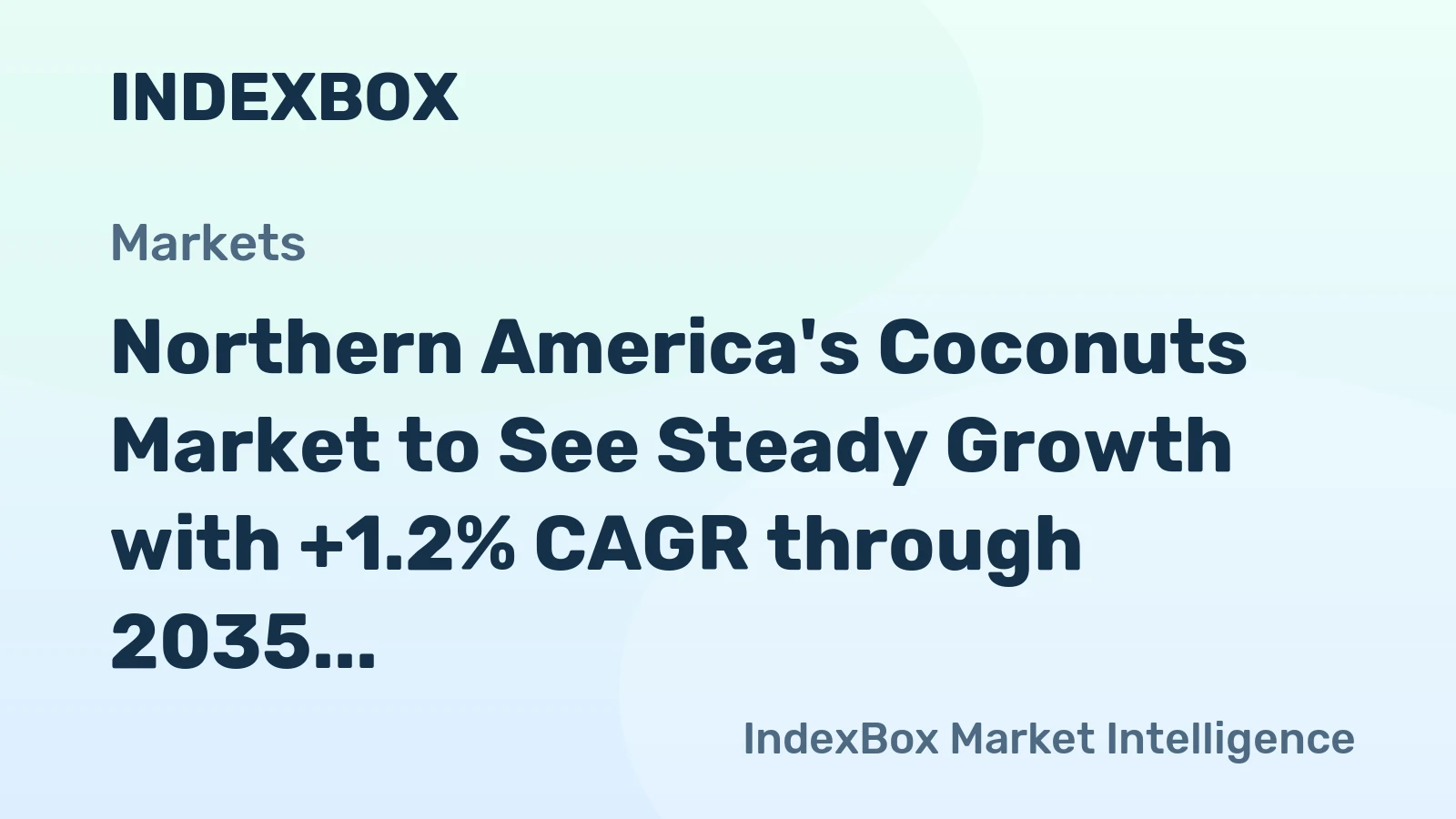 Northern America's Coconuts Market to See Steady Growth with +1.2% CAGR through 2035