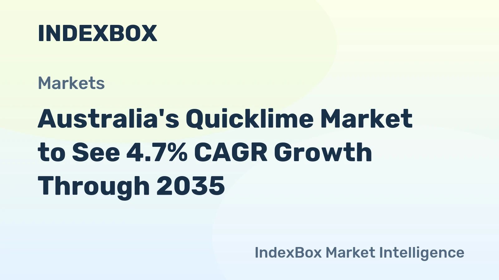 Australia's Quicklime Market to See 4.7% CAGR Growth Through 2035