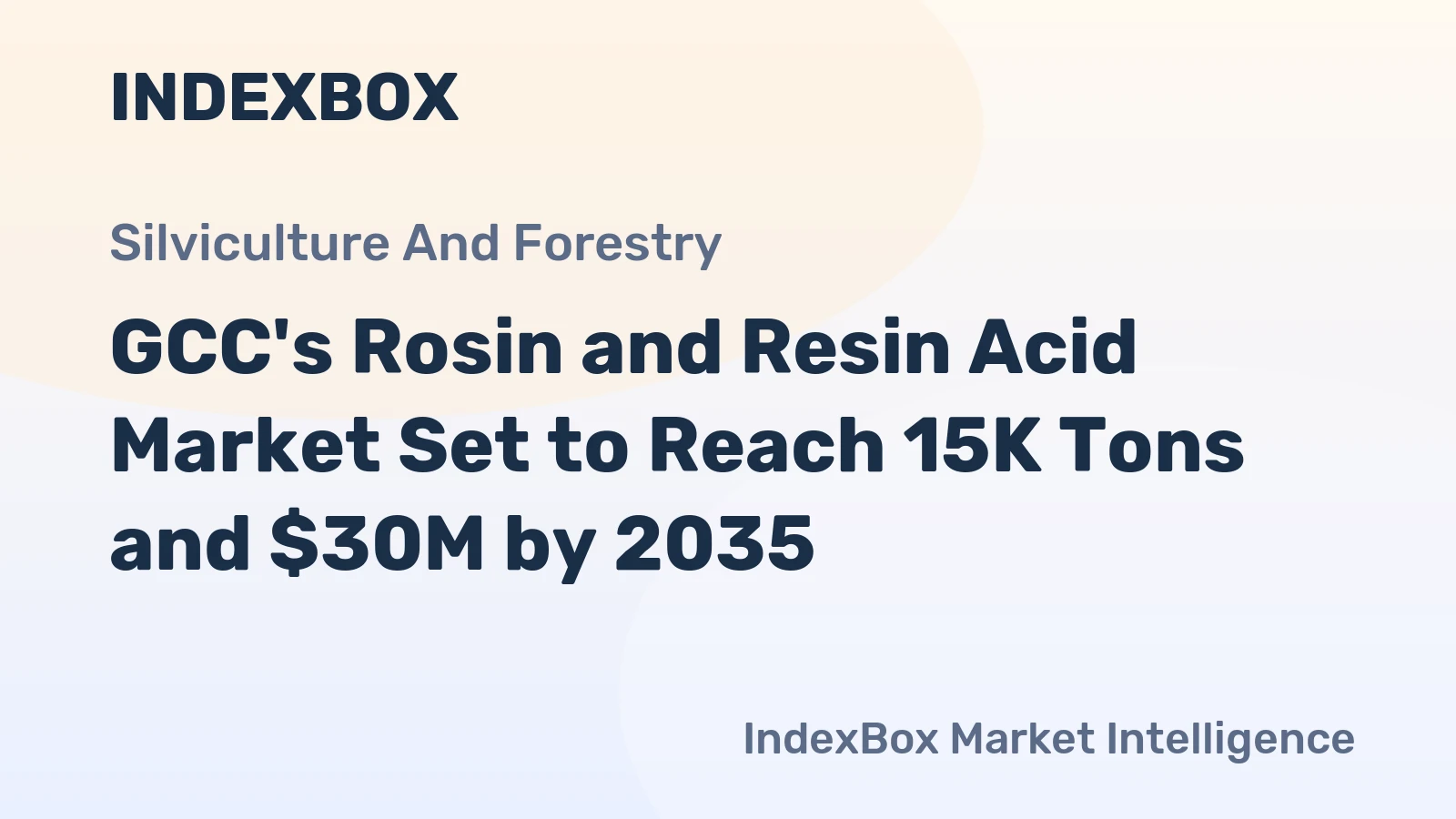 GCC's Rosin and Resin Acid Market Set to Reach 15K Tons and $30M by 2035