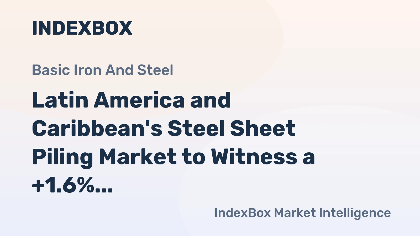 Latin America and Caribbean's Steel Sheet Piling Market to Witness a +1.6% CAGR Growth from 2024 to 2035