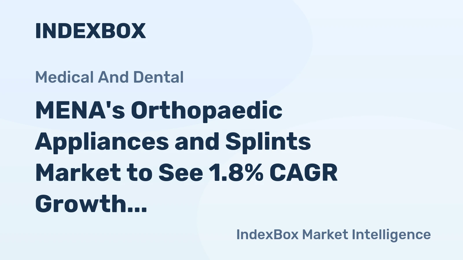 MENA's Orthopaedic Appliances and Splints Market to See 1.8% CAGR Growth by 2035
