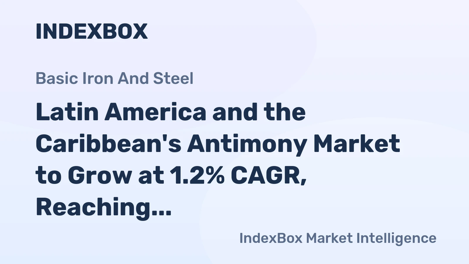 Latin America and the Caribbean's Antimony Market to Grow at 1.2% CAGR, Reaching 23K Tons by 2035 on Upward Consumption Trend.