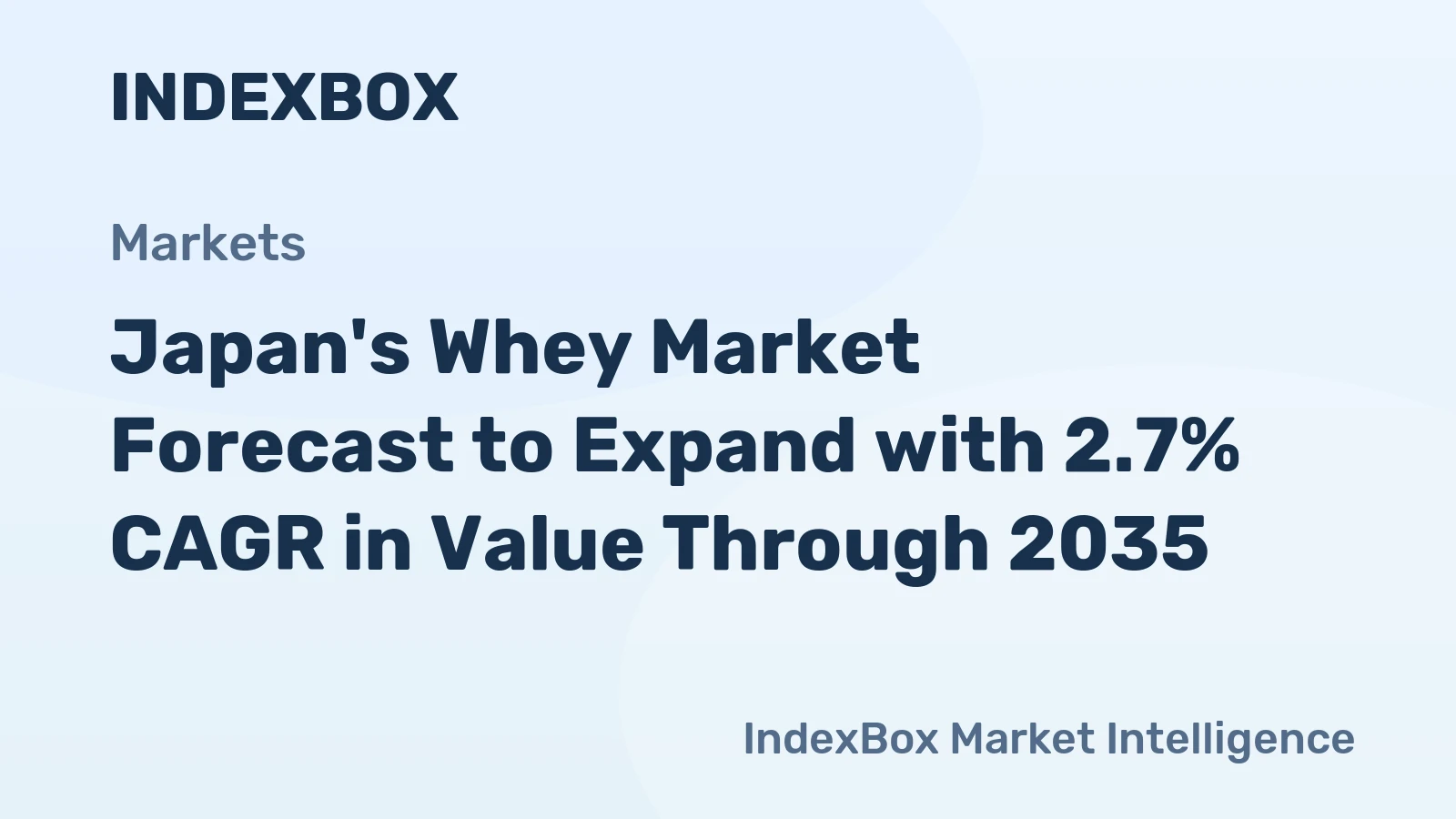 Japan's Whey Market Forecast to Expand with 2.7% CAGR in Value Through 2035