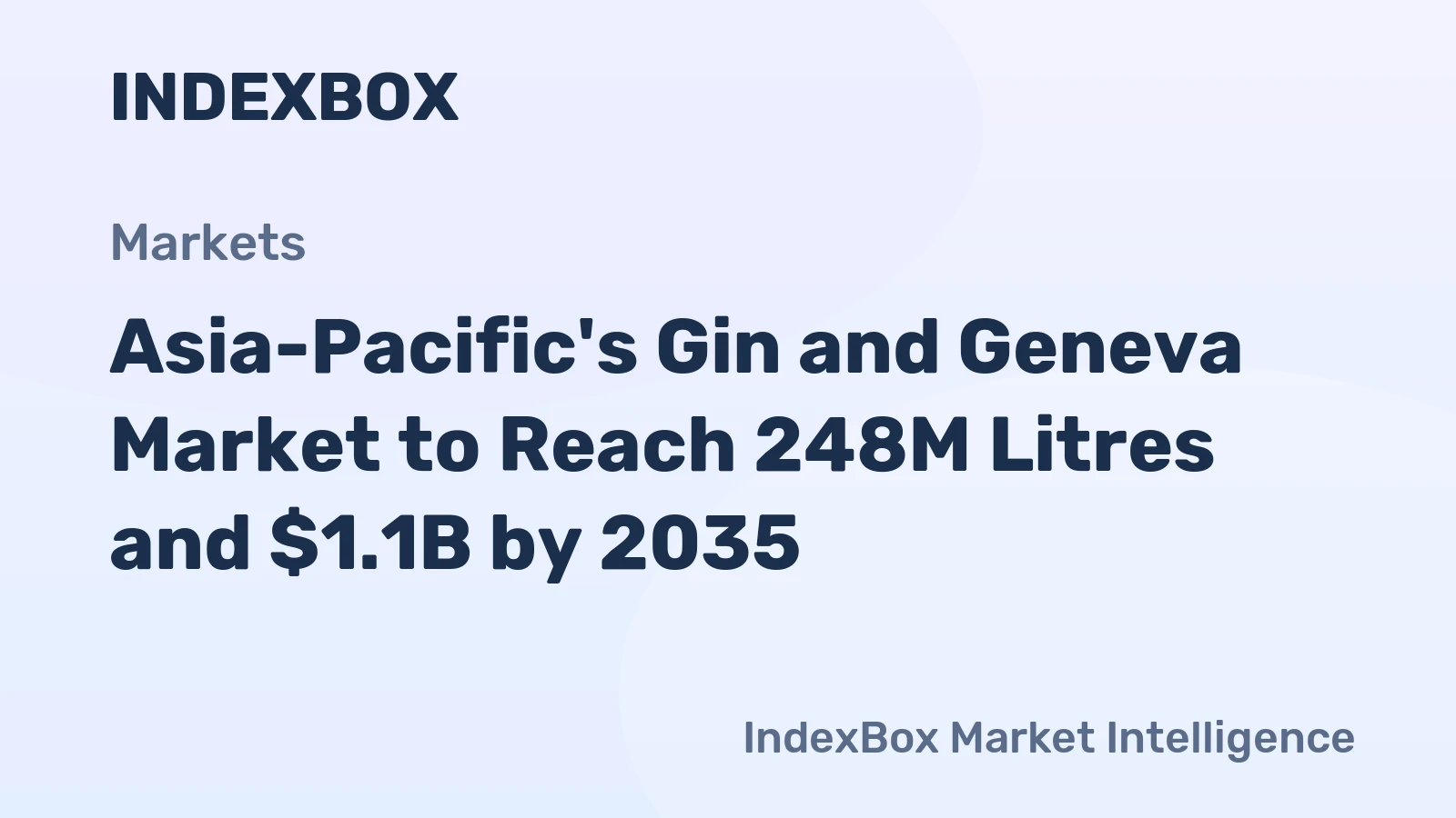 Asia-Pacific's Gin and Geneva Market to Reach 248M Litres and $1.1B by 2035