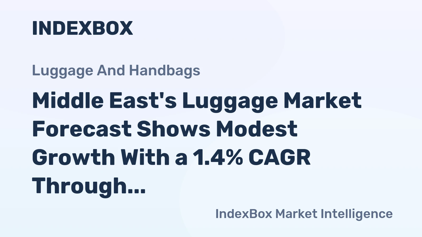 Middle East's Luggage Market Forecast Shows Modest Growth With a 1.4% CAGR Through 2035