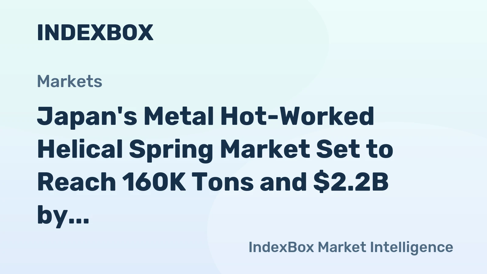 Japan's Metal Hot-Worked Helical Spring Market Set to Reach 160K Tons and $2.2B by 2035