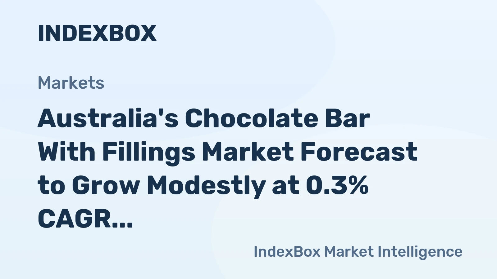 Australia's Chocolate Bar With Fillings Market Forecast to Grow Modestly at 0.3% CAGR Through 2035