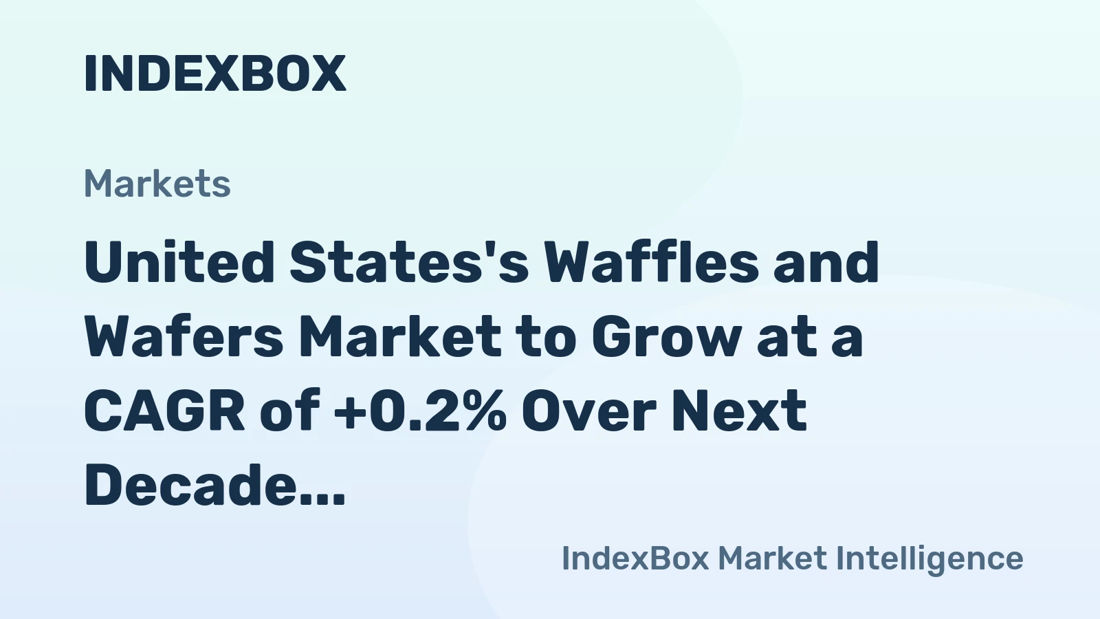 United States's Waffles and Wafers Market to Grow at a CAGR of +0.2% Over Next Decade
