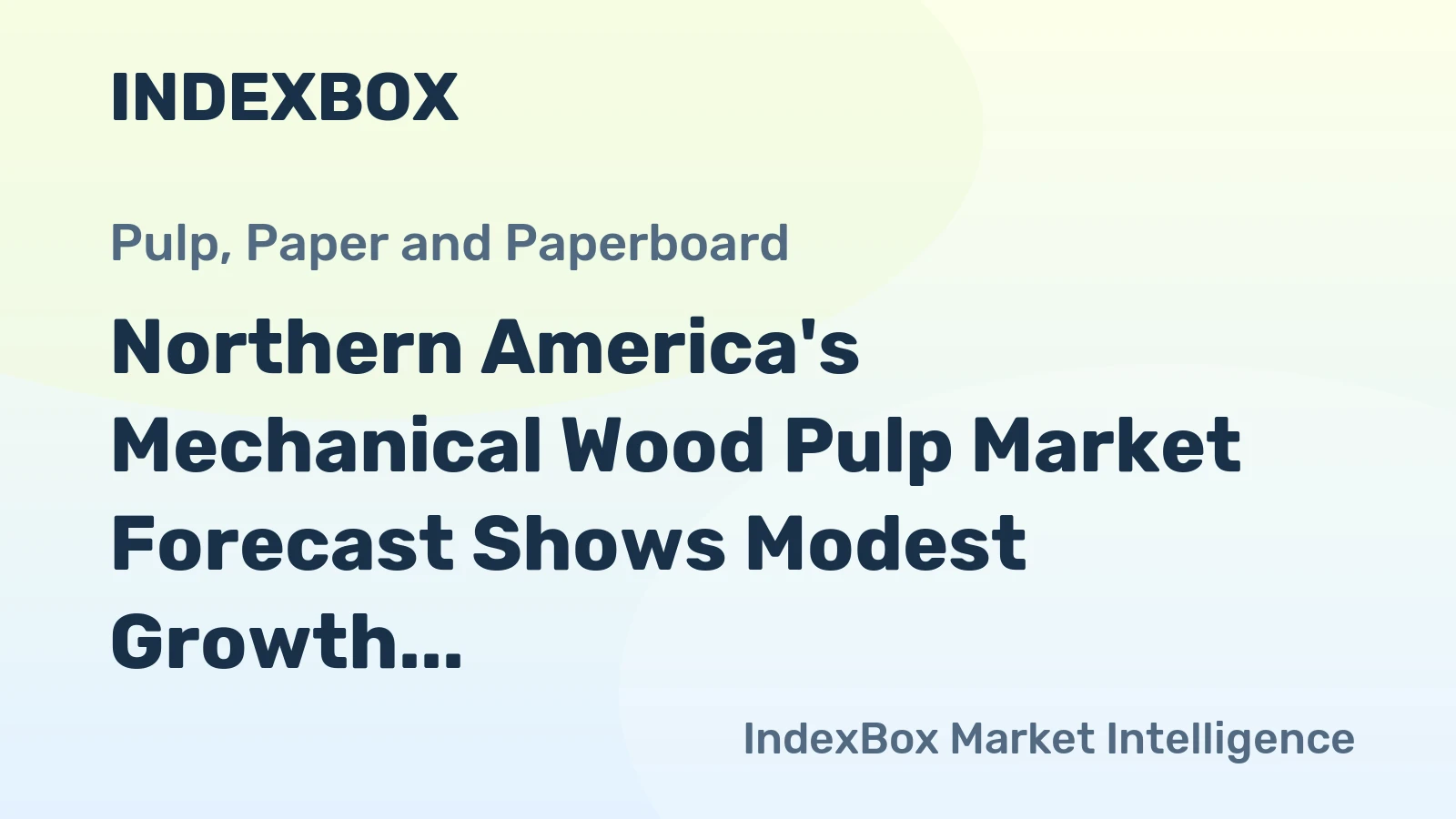 Northern America's Mechanical Wood Pulp Market Forecast Shows Modest Growth With +0.7% Volume CAGR Through 2035