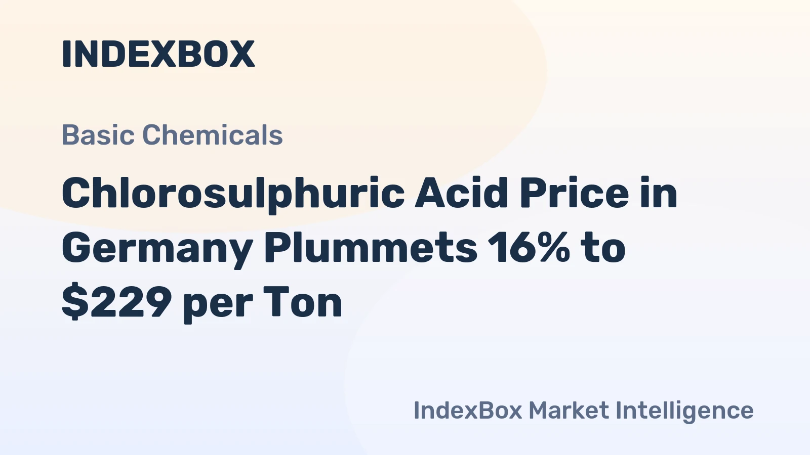 Chlorosulphuric Acid Price in Germany Plummets 16% to $229 per Ton
