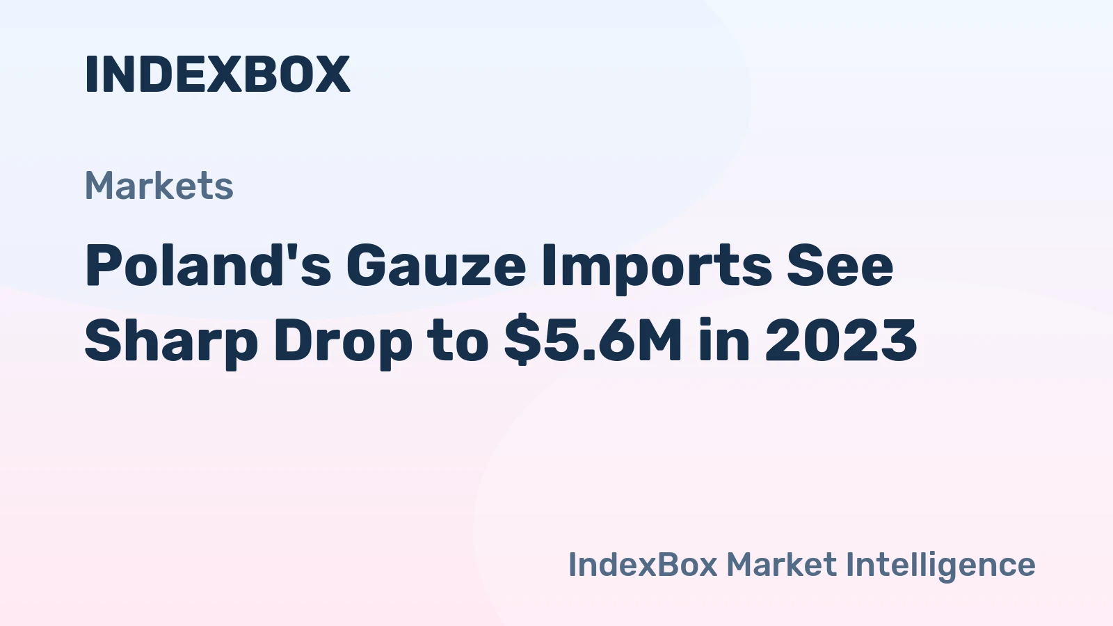 Poland's Gauze Imports See Sharp Drop to $5.6M in 2023