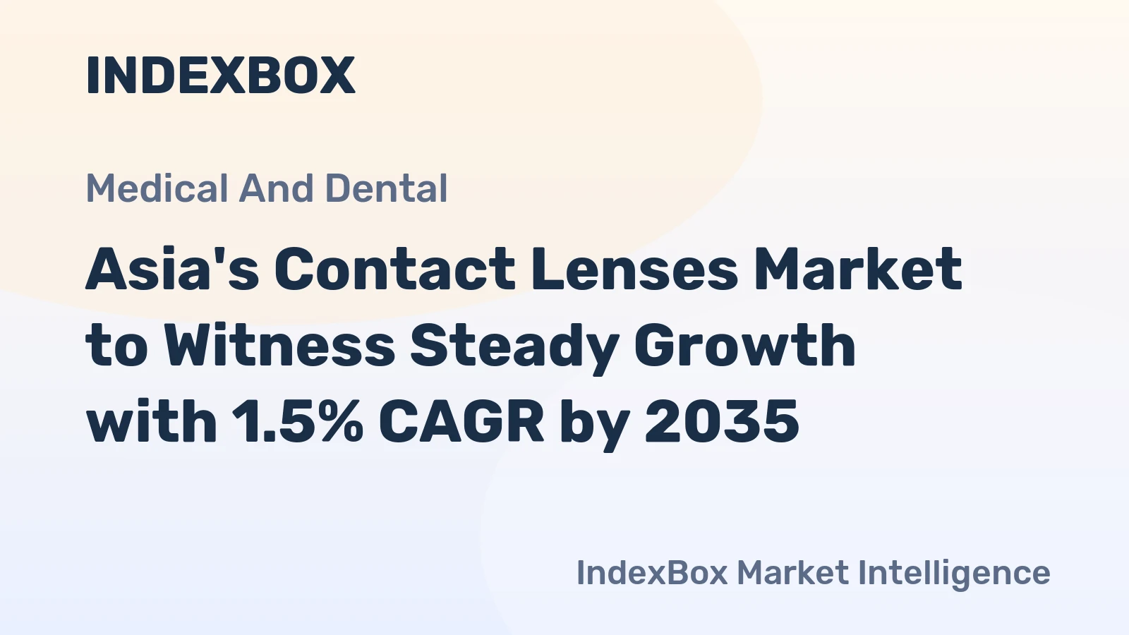 Asia's Contact Lenses Market to Witness Steady Growth with 1.5% CAGR by 2035