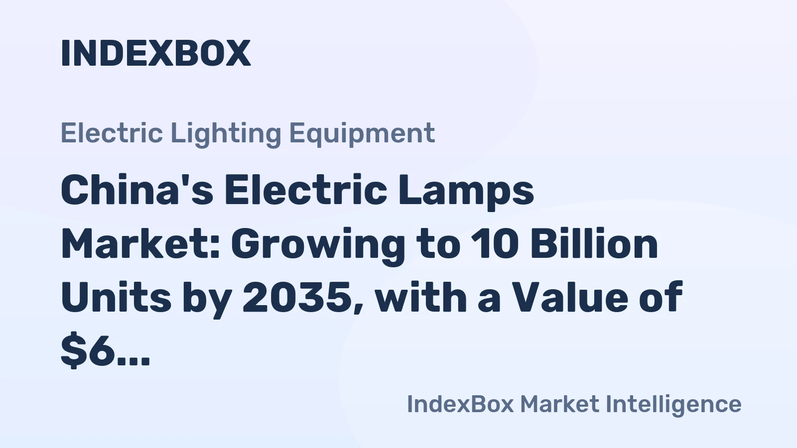China's Electric Lamps Market: Growing to 10 Billion Units by 2035, with a Value of $6 Billion