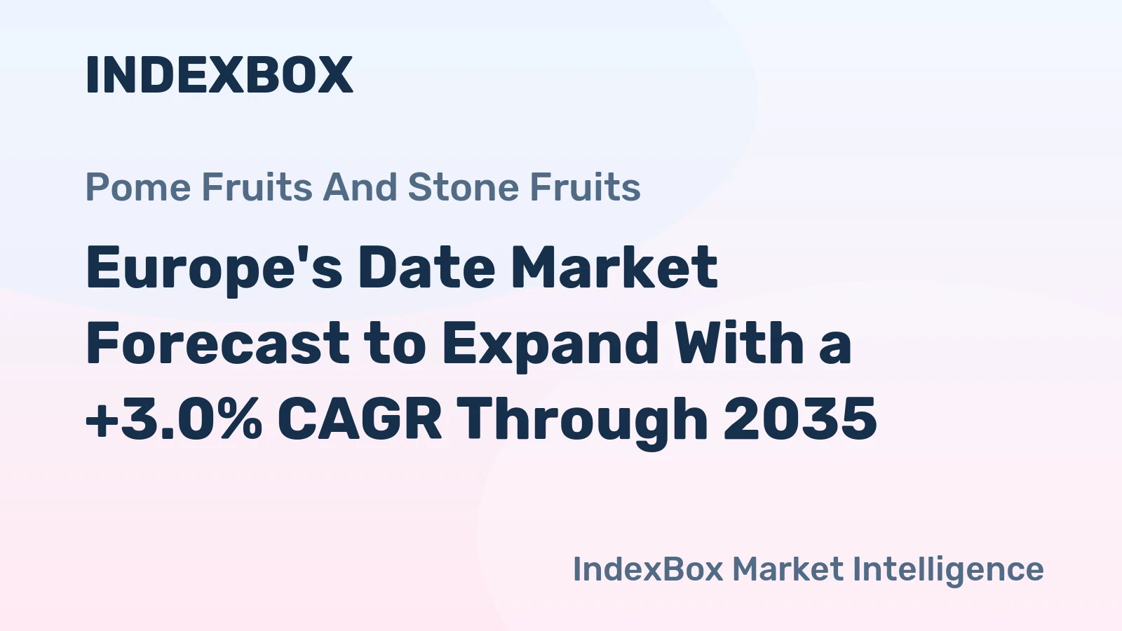 Europe's Date Market Forecast to Expand With a +3.0% CAGR Through 2035