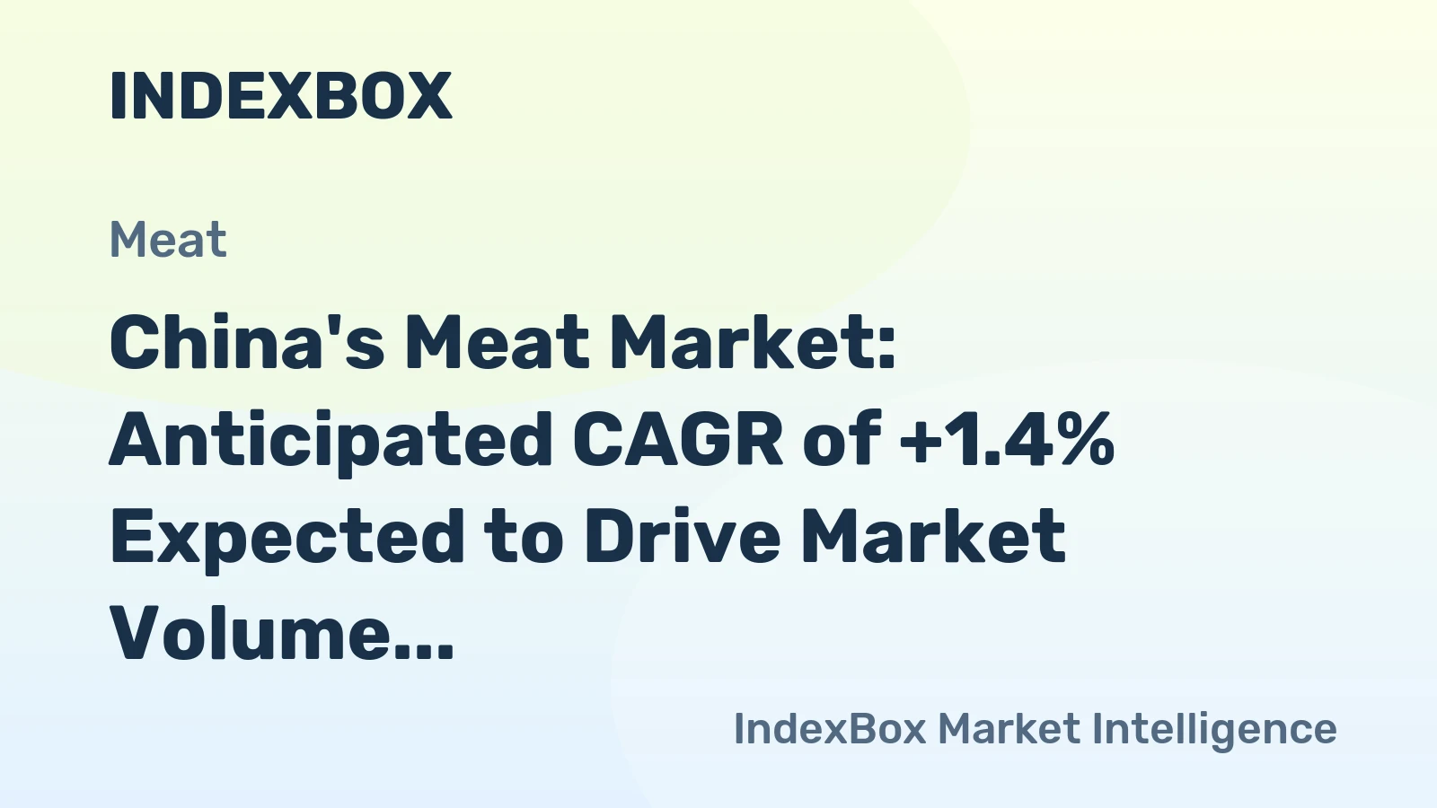 China's Meat Market: Anticipated CAGR of +1.4% Expected to Drive Market Volume to 86M Tons by 2035