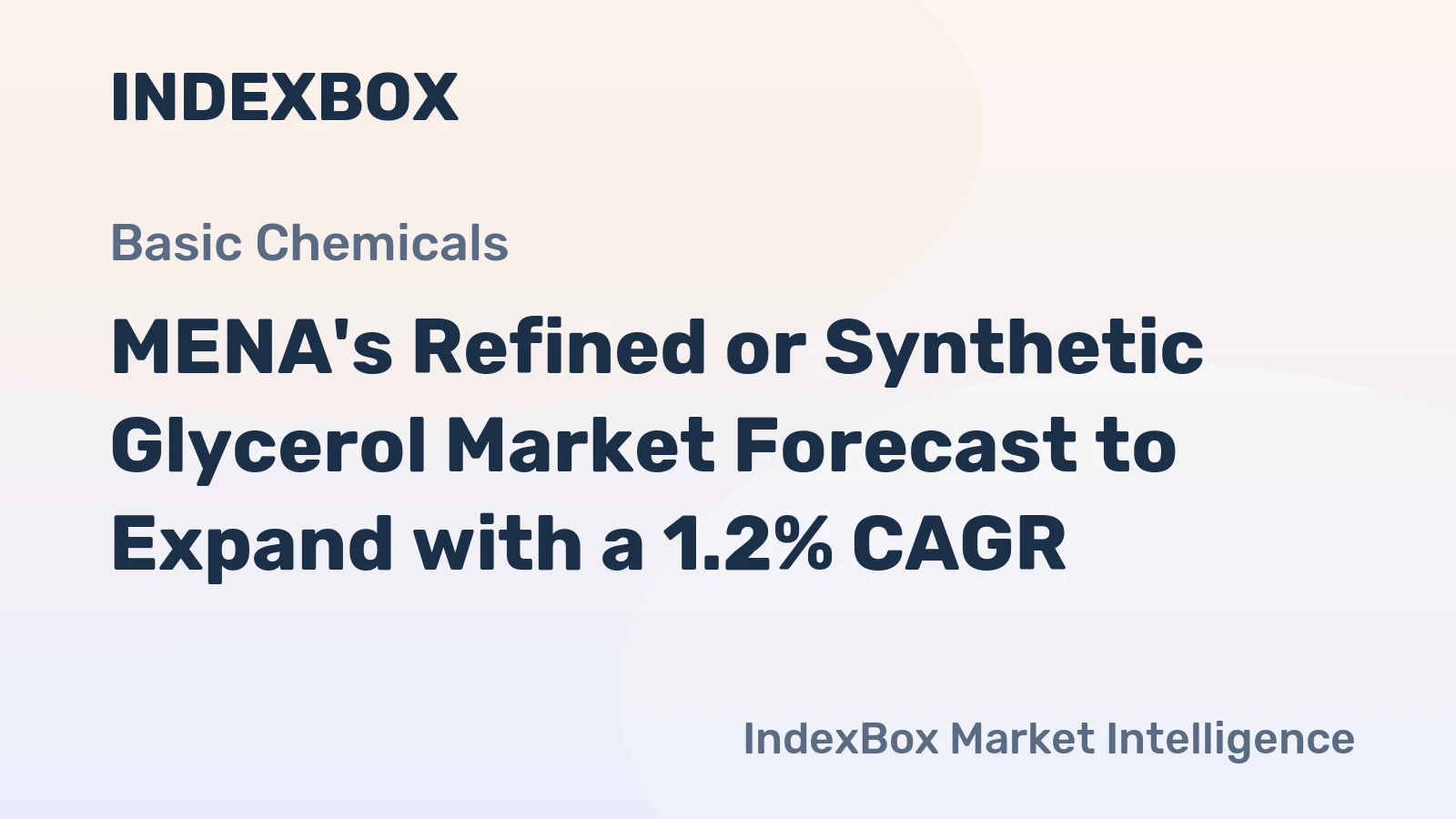 MENA's Refined or Synthetic Glycerol Market Forecast to Expand with a 1.2% CAGR