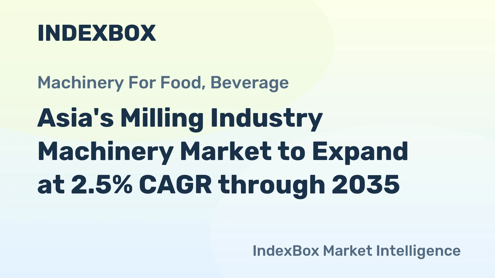 Asia's Milling Industry Machinery Market to Expand at 2.5% CAGR through 2035