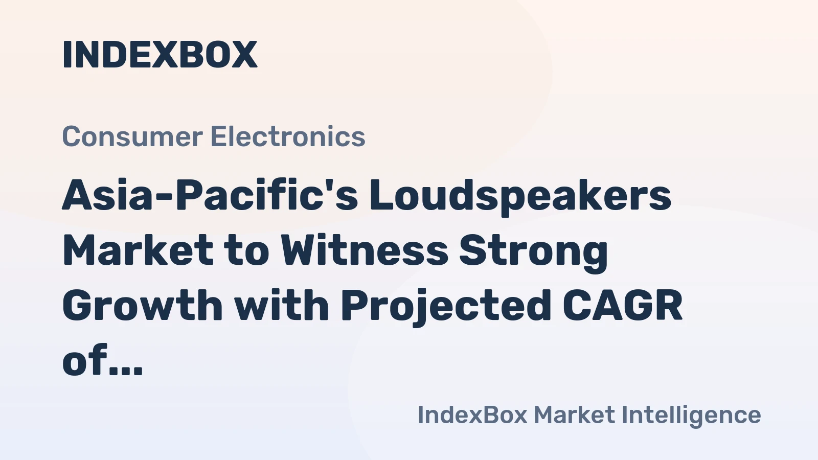 Asia-Pacific's Loudspeakers Market to Witness Strong Growth with Projected CAGR of +4.5% from 2024 to 2035