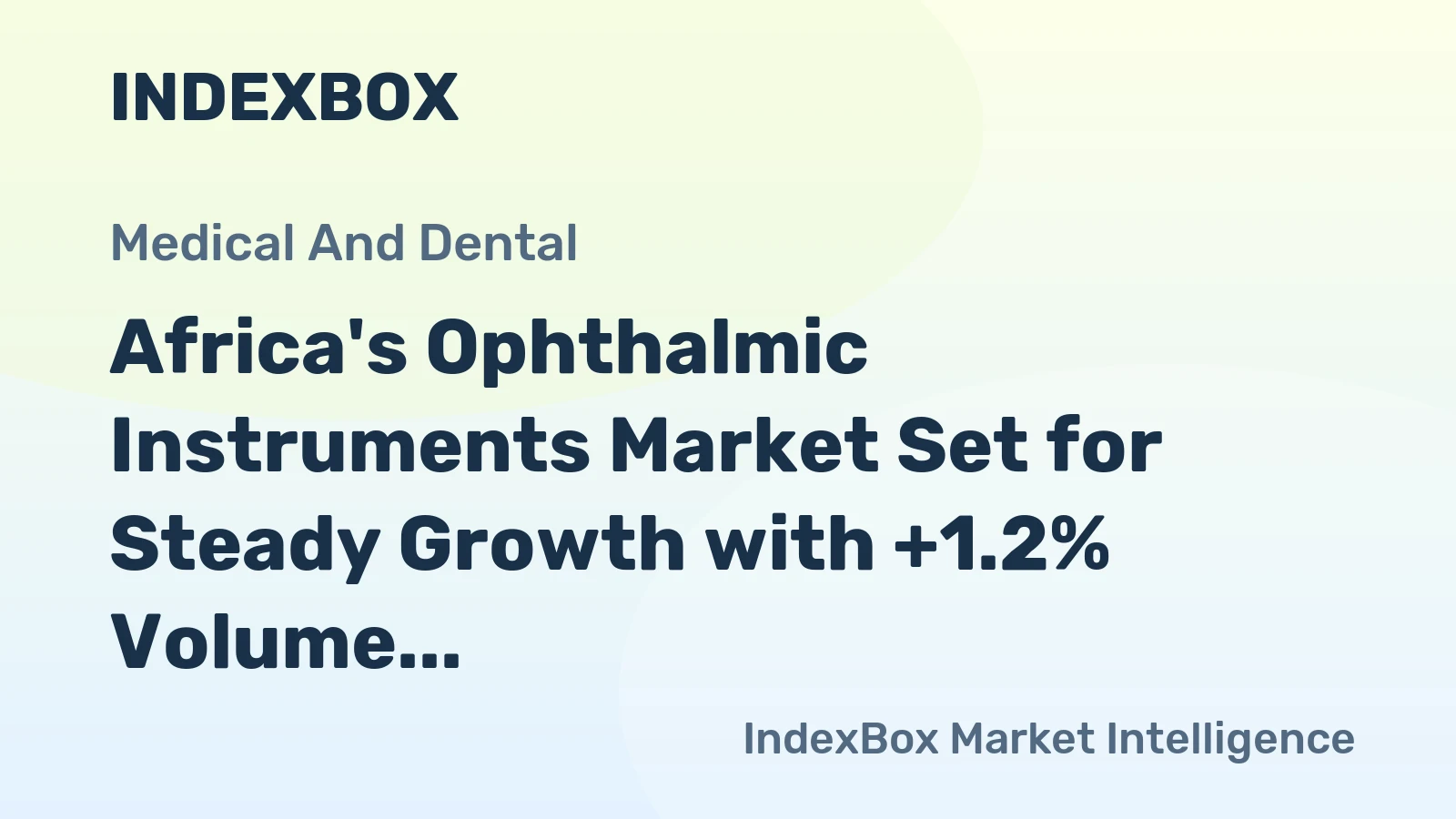 Africa's Ophthalmic Instruments Market Set for Steady Growth with +1.2% Volume CAGR Through 2035