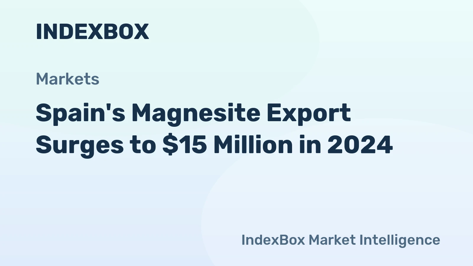 Spain's Magnesite Export Surges to $15 Million in 2024