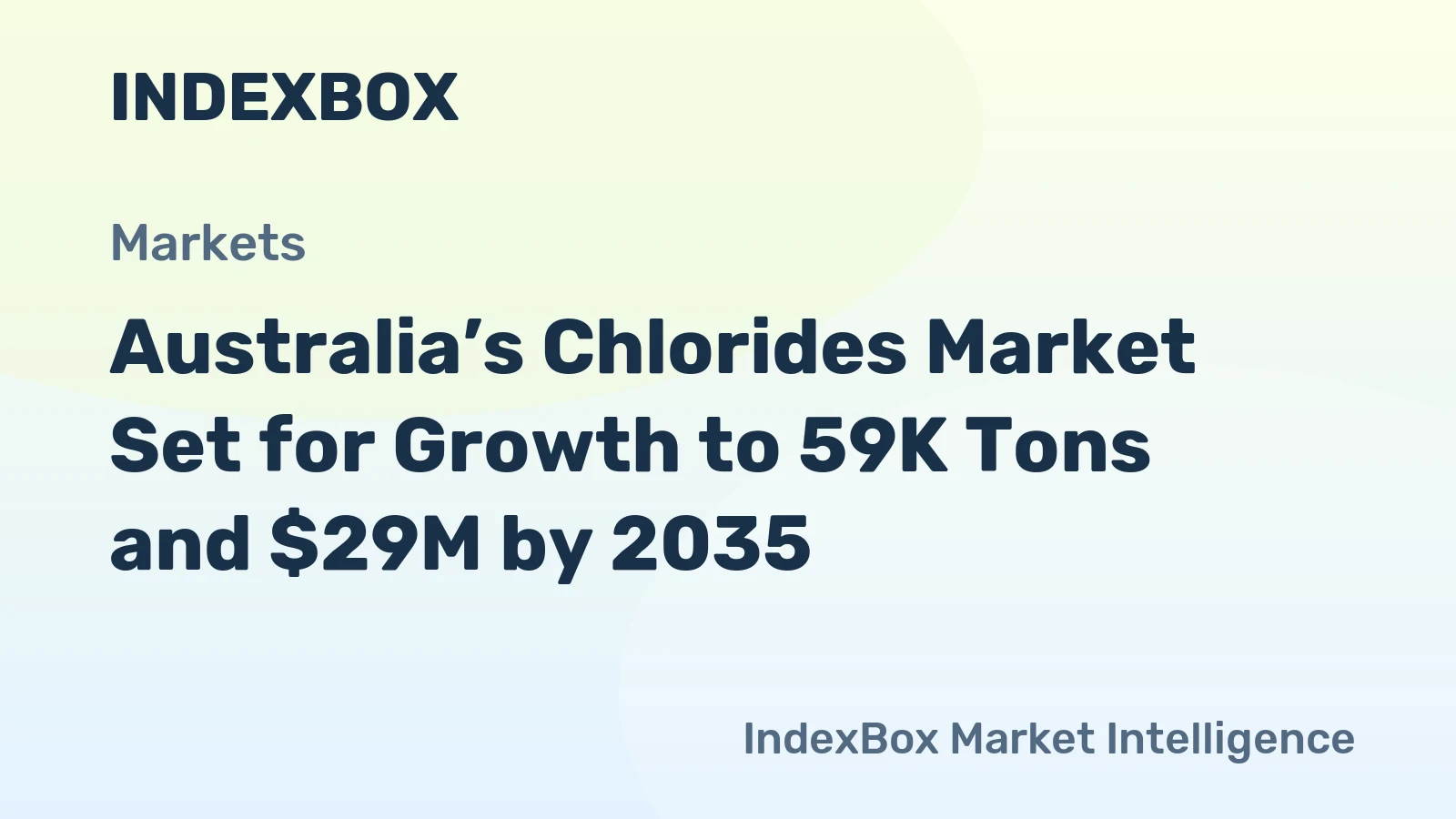 Australia’s Chlorides Market Set for Growth to 59K Tons and $29M by 2035
