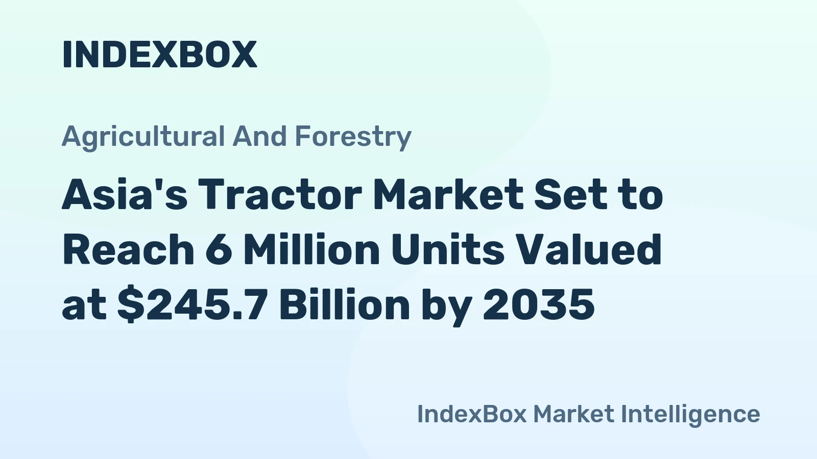 Asia's Tractor Market Set to Reach 6 Million Units Valued at $245.7 Billion by 2035