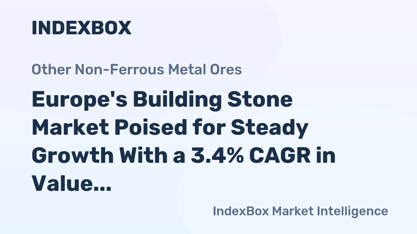 Europe's Building Stone Market Poised for Steady Growth With a 3.4% CAGR in Value Through 2035