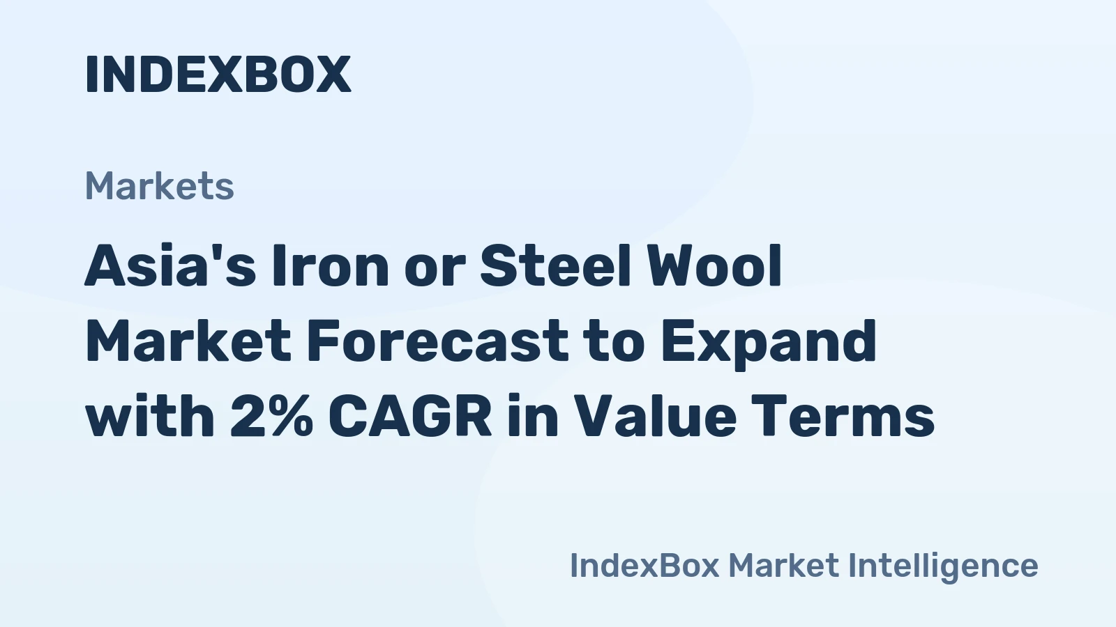 Asia's Iron or Steel Wool Market Forecast to Expand with 2% CAGR in Value Terms