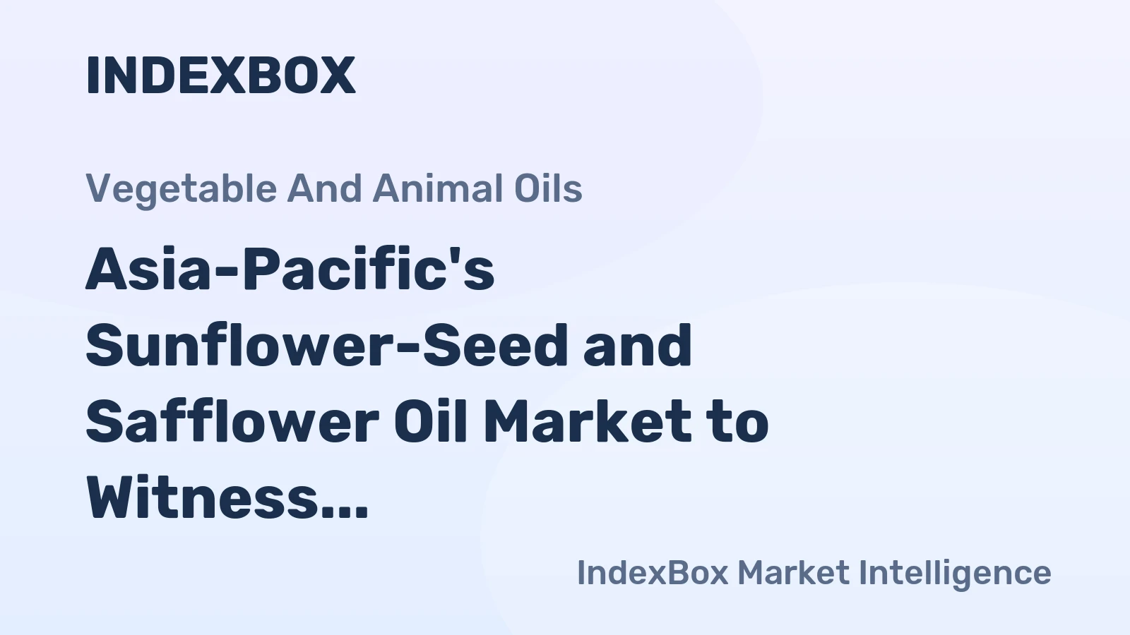 Asia-Pacific's Sunflower-Seed and Safflower Oil Market to Witness Gradual Growth with +0.7% CAGR until 2035