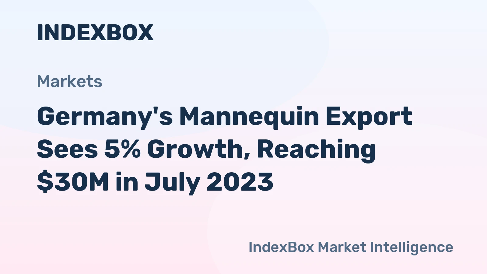 Germany's Mannequin Export Sees 5% Growth, Reaching $30M in July 2023