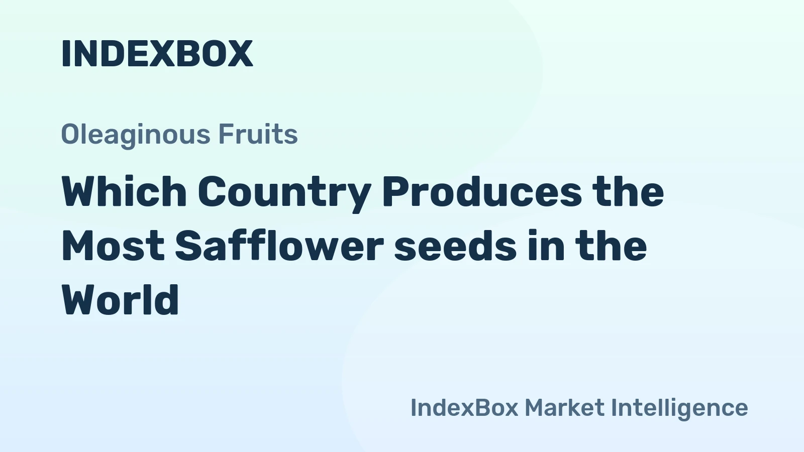 Which Country Produces the Most Safflower seeds in the World?