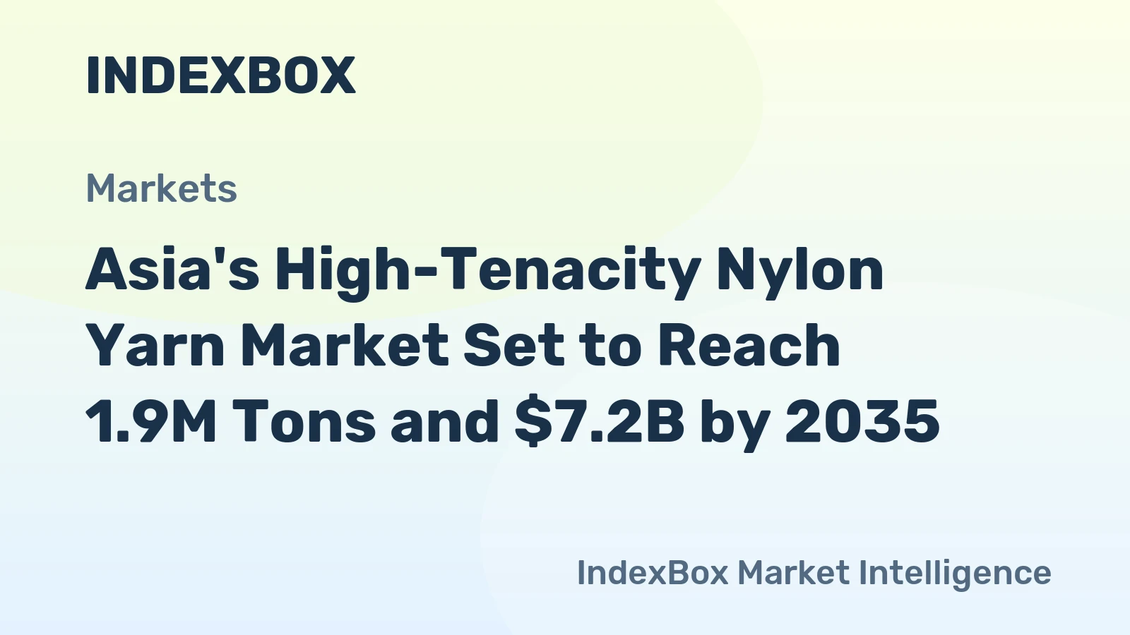 Asia's High-Tenacity Nylon Yarn Market Set to Reach 1.9M Tons and $7.2B by 2035