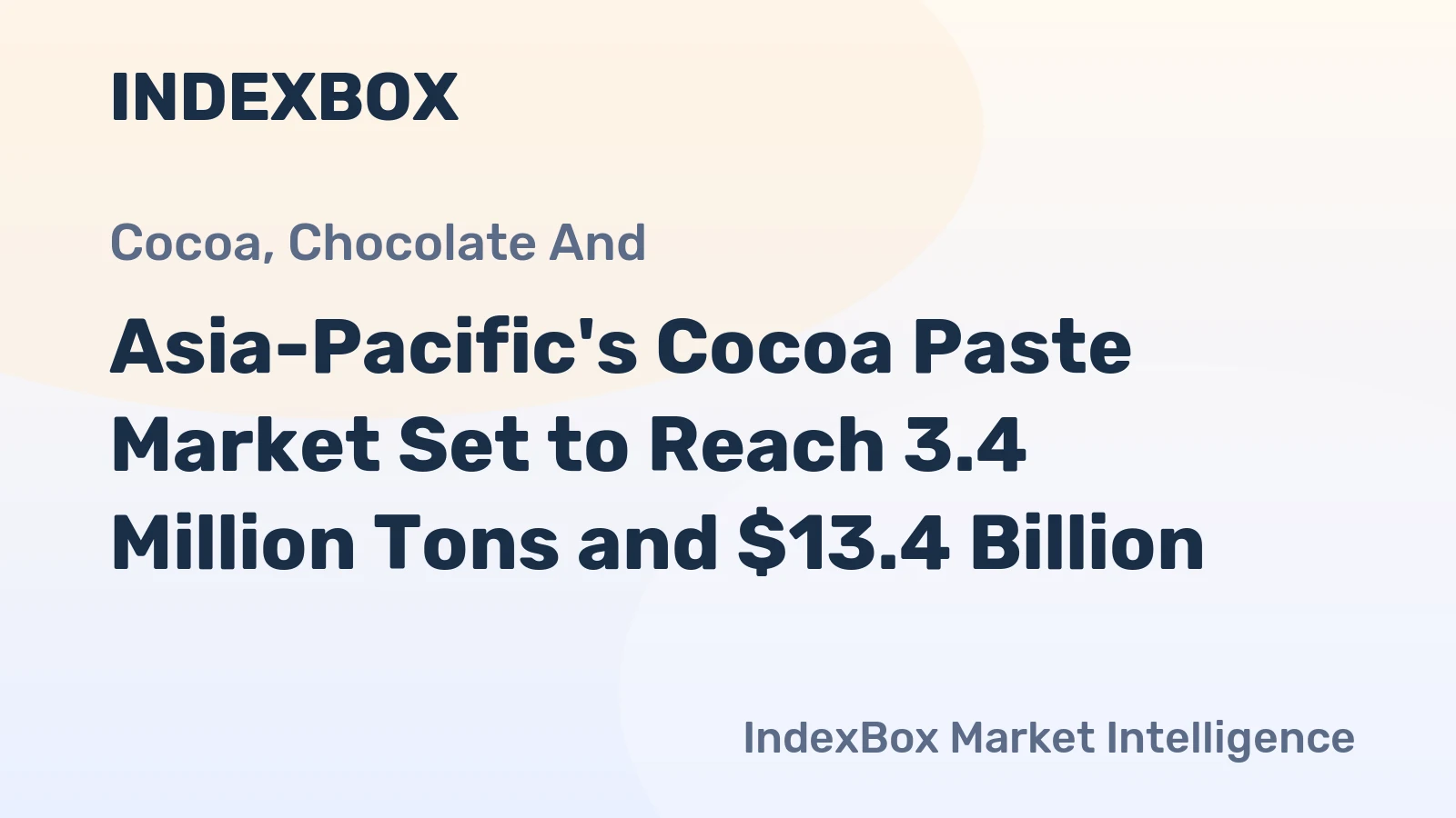 Asia-Pacific's Cocoa Paste Market Set to Reach 3.4 Million Tons and $13.4 Billion