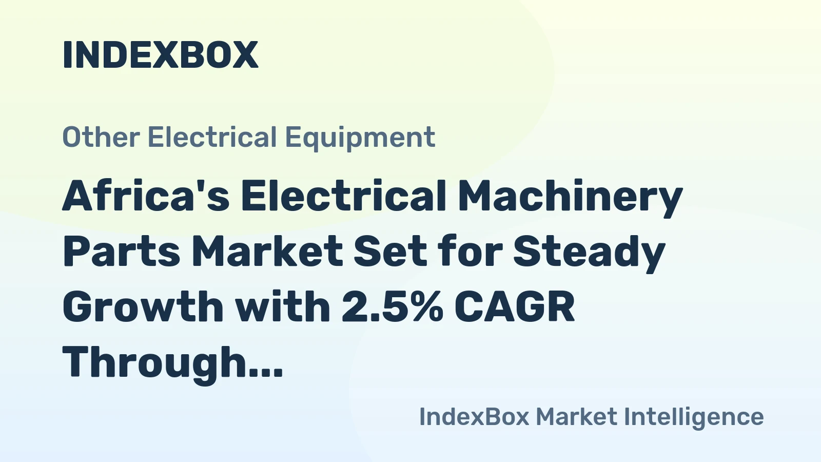 Africa's Electrical Machinery Parts Market Set for Steady Growth with 2.5% CAGR Through 2035