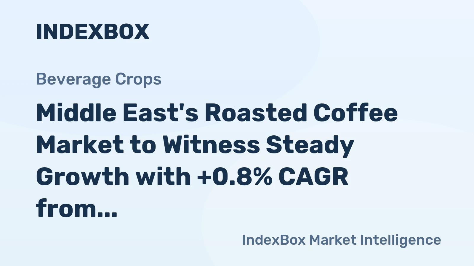 Middle East's Roasted Coffee Market to Witness Steady Growth with +0.8% CAGR from 2024-2035
