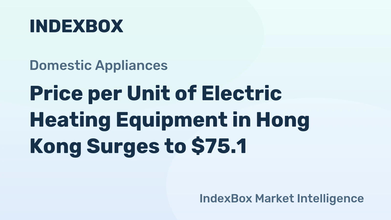 Price per Unit of Electric Heating Equipment in Hong Kong Surges to $75.1
