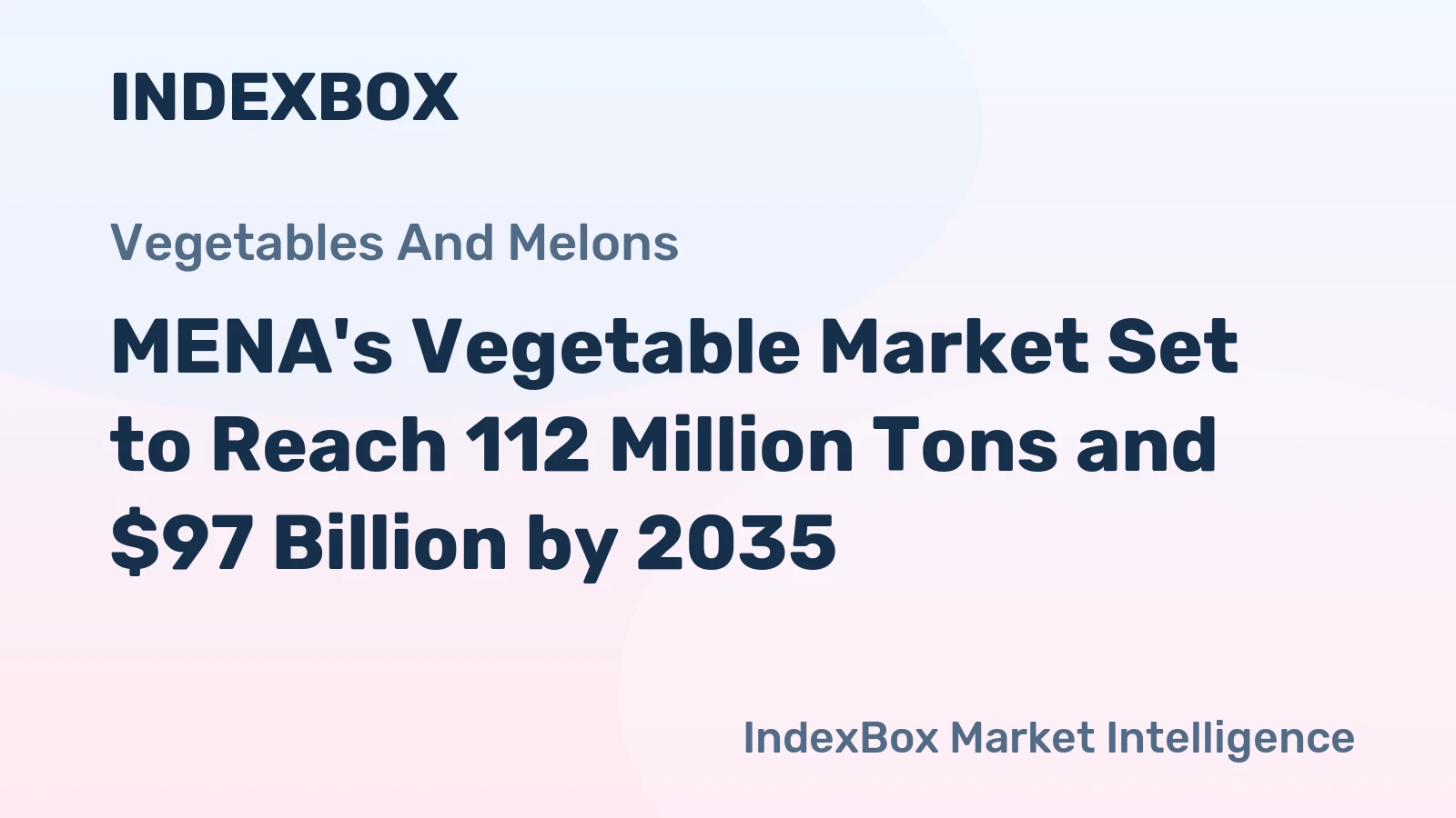 MENA's Vegetable Market Set to Reach 112 Million Tons and $97 Billion by 2035