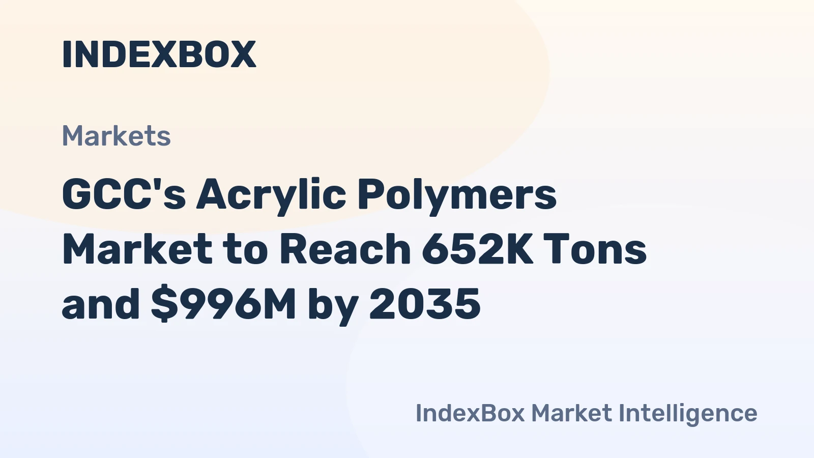 GCC's Acrylic Polymers Market to Reach 652K Tons and $996M by 2035