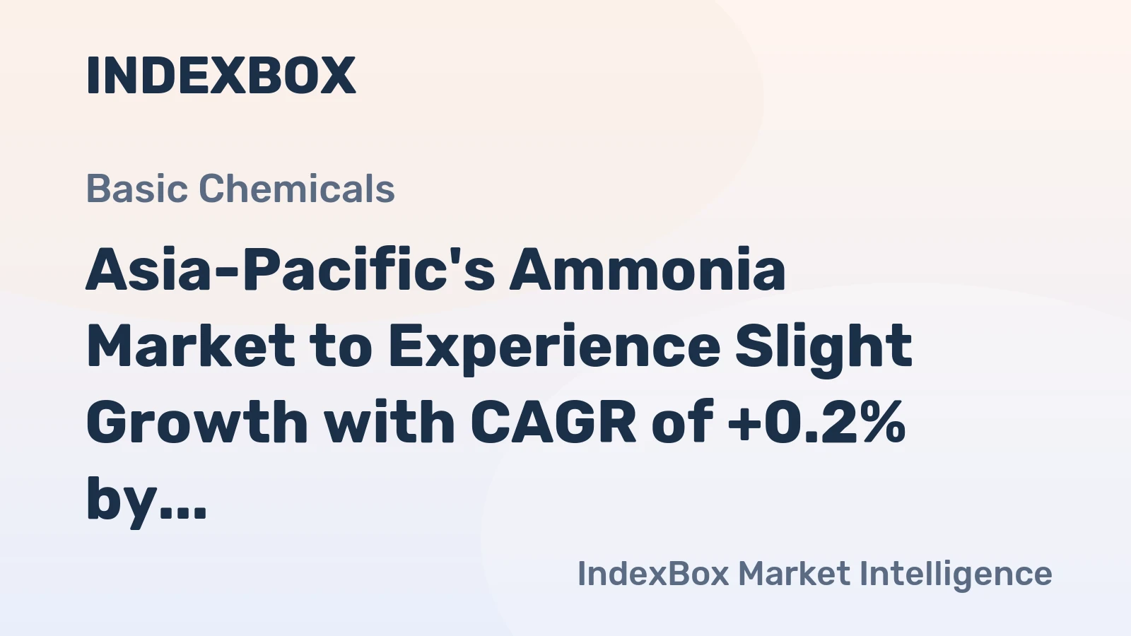 Asia-Pacific's Ammonia Market to Experience Slight Growth with CAGR of +0.2% by 2035