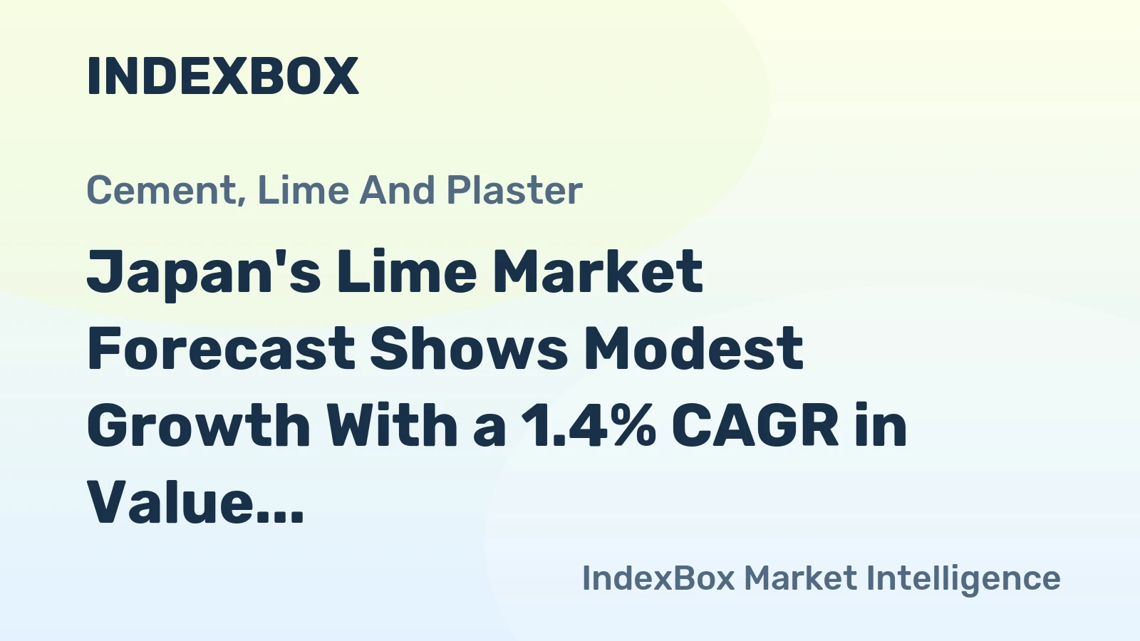 Japan's Lime Market Forecast Shows Modest Growth With a 1.4% CAGR in Value
