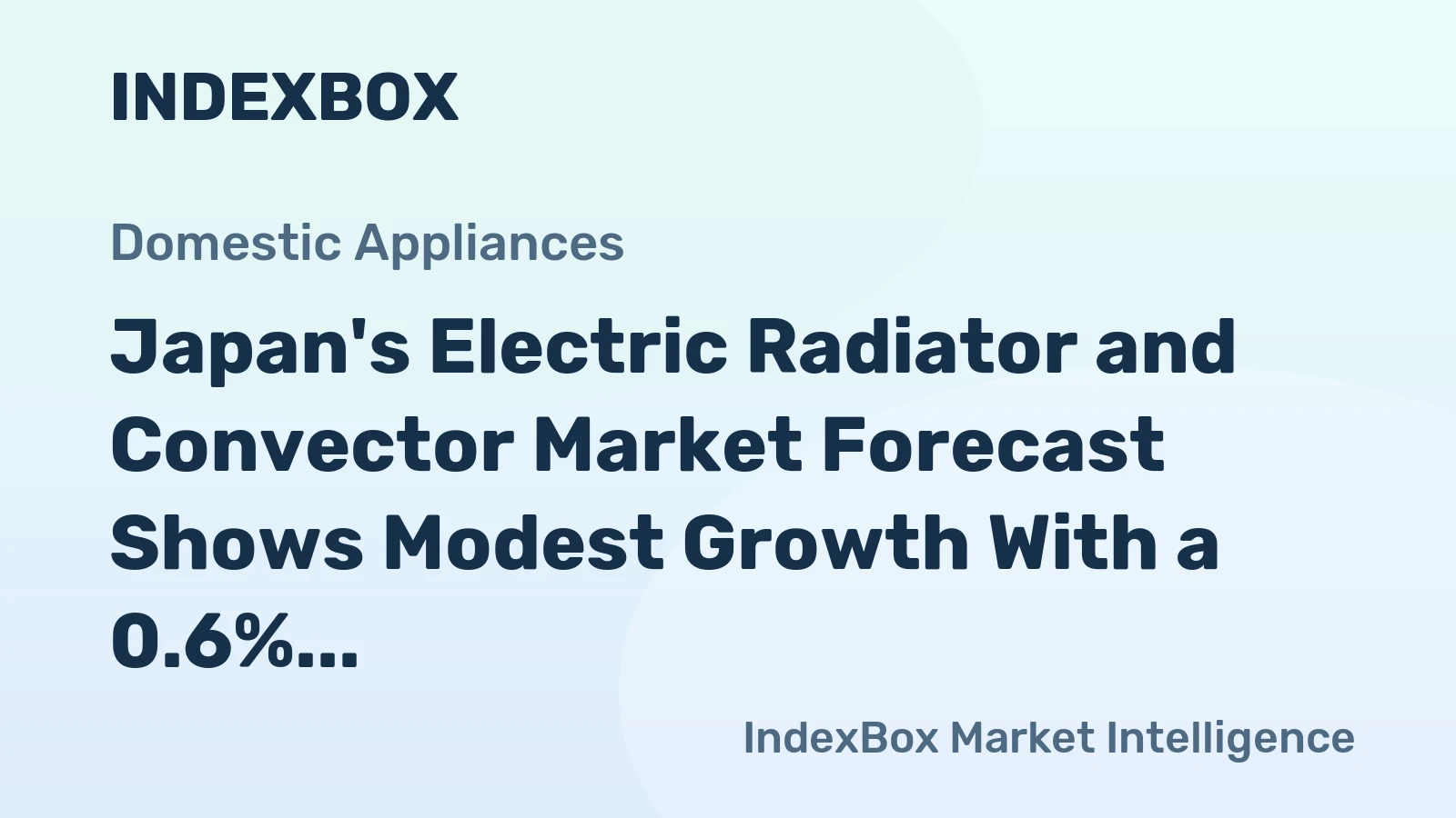 Japan's Electric Radiator and Convector Market Forecast Shows Modest Growth With a 0.6% CAGR Through 2035